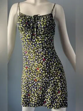 Sunday Best | Dresses | Sunday Best Aritzia Delilah Navy Floral Slip ...
